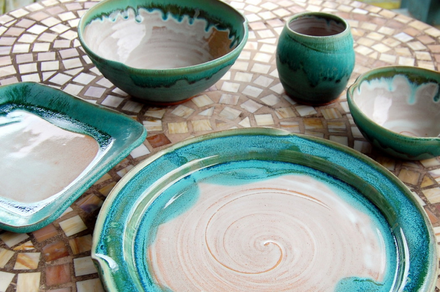 Handmade Pottery Dinnerware Set Stoneware Pottery Dishes Dinnerware Set