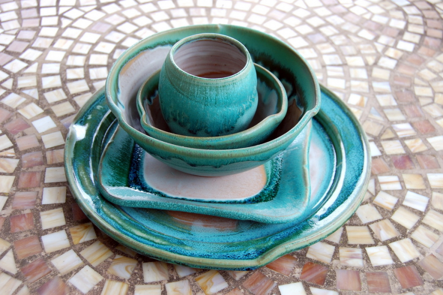 Handmade Pottery Dinnerware Set Stoneware Pottery Dishes Dinnerware Set